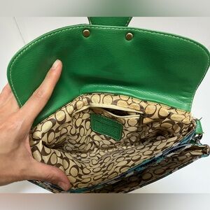 Coach | Bags | Vintage Coach Green C Logo Bag | Poshmark